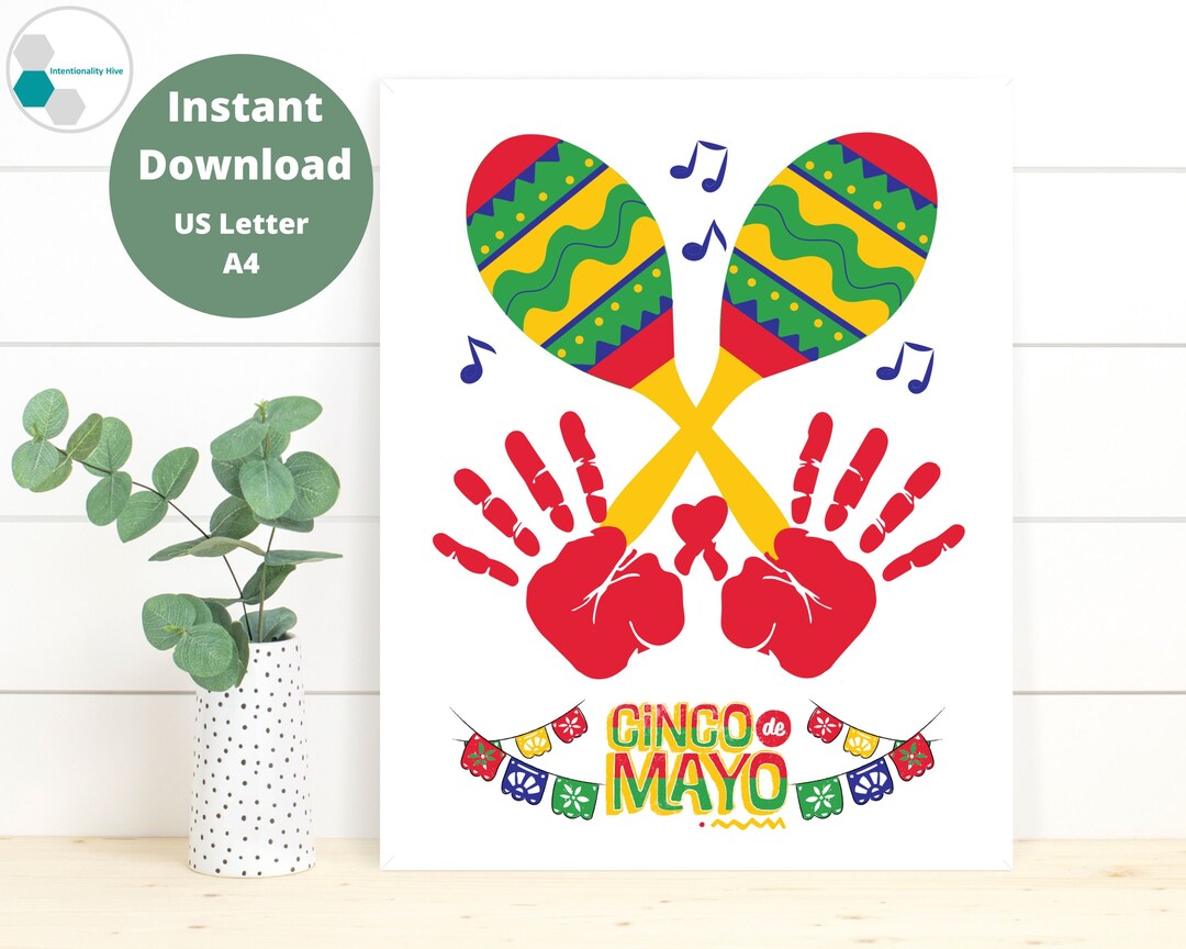 Cinco De Mayo Handprint Craft Toddler Cinco De Mayo Craft for - Etsy