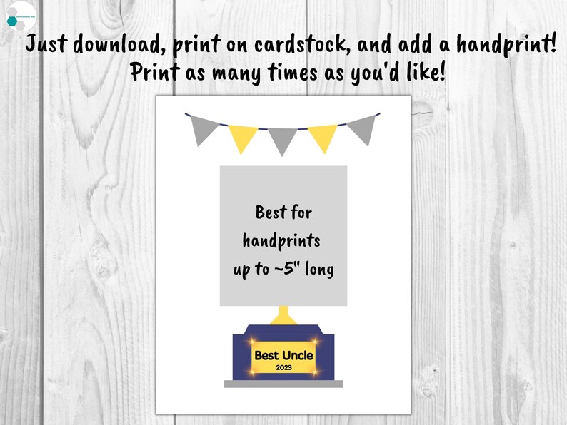 Best Uncle Handprint Art Trophy Father's Day Uncle Gift - Etsy