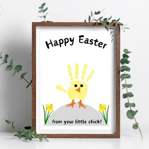 Easter Handprint Footprint Art Bundle, Easter Preschool Crafts, Happy ...