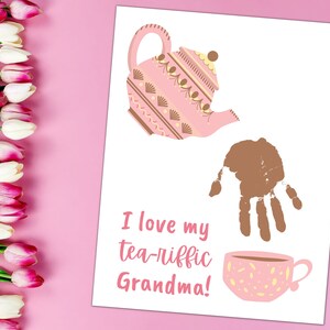 Grandma Handprint Art, Mother's Day Craft Grandma, Toddler Handprint ...