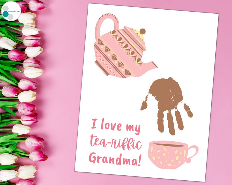 Grandma Handprint Art Mother's Day Craft Grandma Toddler - Etsy