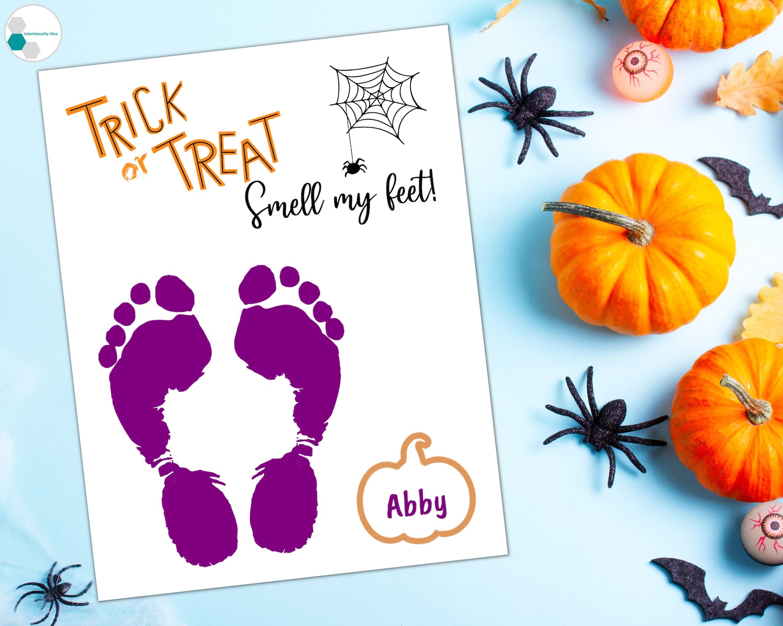 Smell My Feet Footprint Printable Craft for Toddler Baby Preschool ...