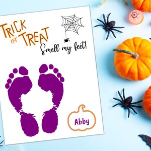Smell My Feet Footprint Printable Craft for Toddler Baby Preschool ...