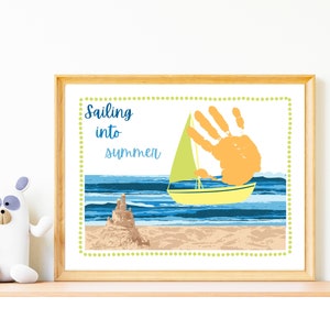 Summer Handprint Craft, Summer Craft for Toddlers Kids, Preschool Beach ...