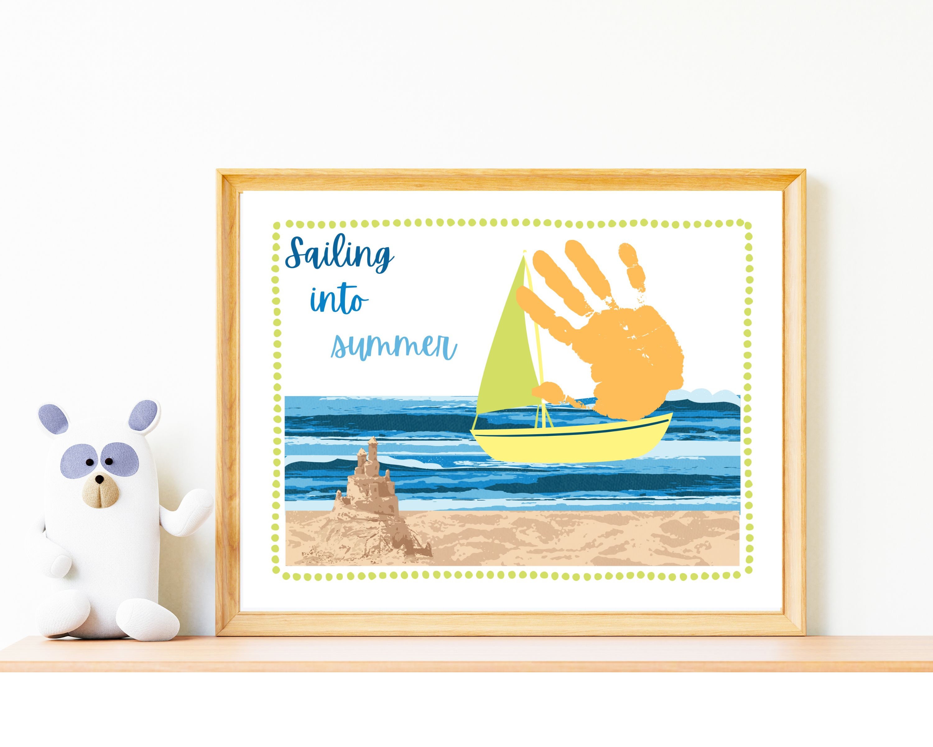 Summer Handprint Craft, Summer Craft for Toddlers Kids, Preschool Beach ...