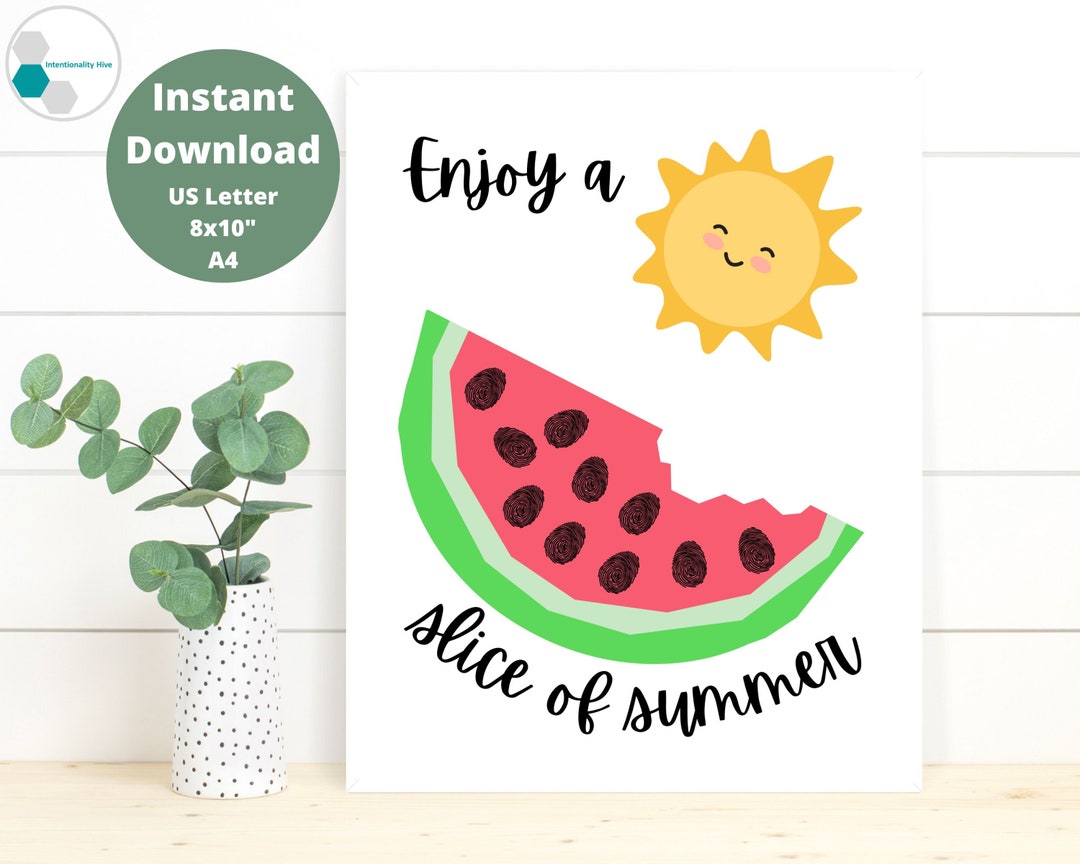 Summer Fingerprint Craft for Kids Summer Toddler Craft - Etsy