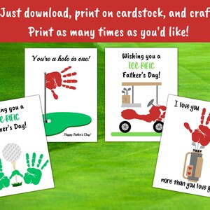 Golf Father's Day Handprint Golf Crafts, Father's Day Golf Gifts, Golf ...