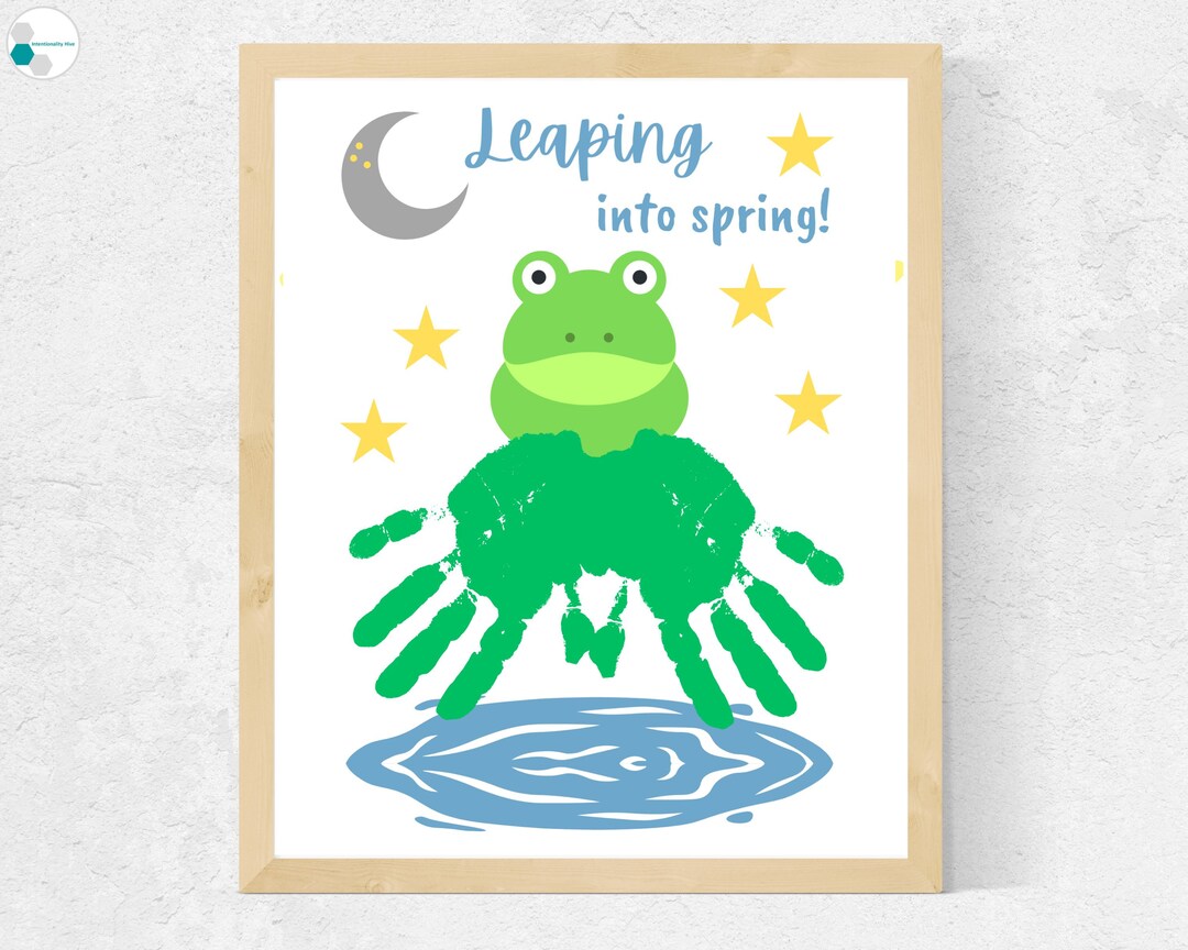 Spring Frog Handprint Craft for Toddlers, Preschool, Kids | Spring ...
