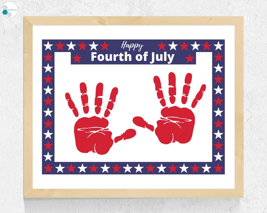 Happy Fourth of July Handprint Craft for Kids | Printable Independence ...