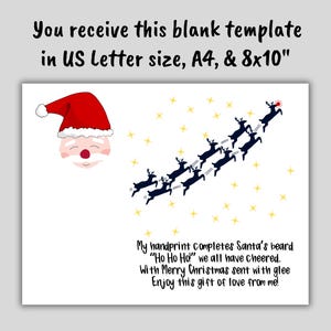 Santa Handprint Art Poem, Santa Beard Handprint Craft for Toddler Baby ...