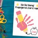 Handprint First Day of Kindergarten Craft, First Day Kindergarten ...