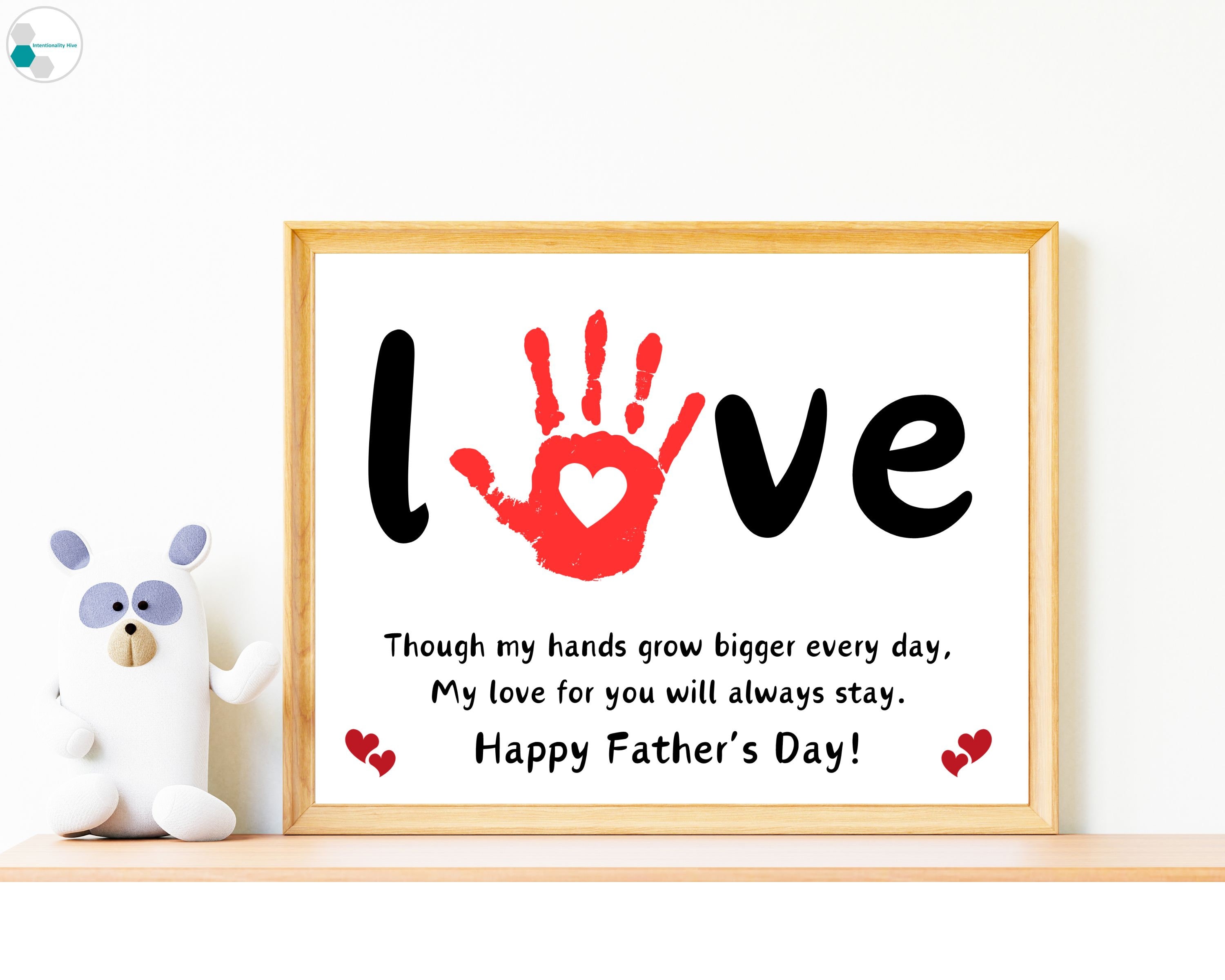 Father's Day Handprint Art Craft for Toddler Baby Kids, Love Handprint ...
