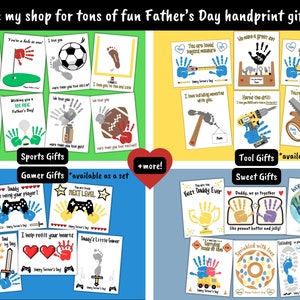 Football Dad Handprint Art Gift From Kids Baby Daughter Son, Football ...