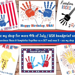 Flag Handprint Craft for Kids Printable US Flag Handprint | Etsy