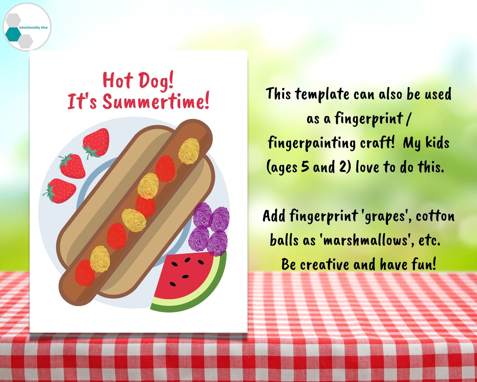 Summer Footprint Craft for Toddlers Hot Dog Printable - Etsy