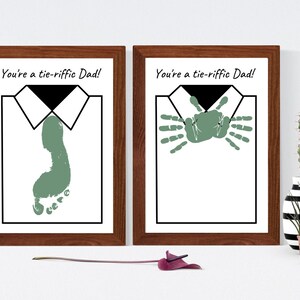 Father's Day Tie Footprint Craft Printable Footprint Art - Etsy