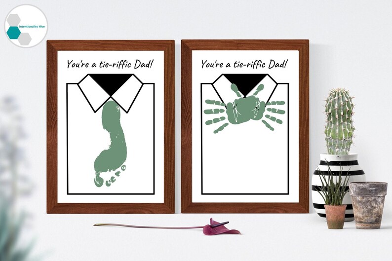 Father's Day Tie Footprint Craft Printable Footprint Art - Etsy