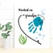 Hooked on Grandpa Handprint Craft, Grandpa Fishing Father's Day Gift ...