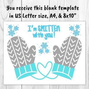 Winter Mittens Handprint Art Craft, Winter Handprint Craft for Toddlers ...