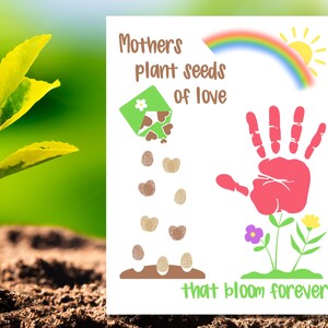 Mom Fingerprint Art Craft, Mother's Day Fingerprint Craft, Seeds of ...