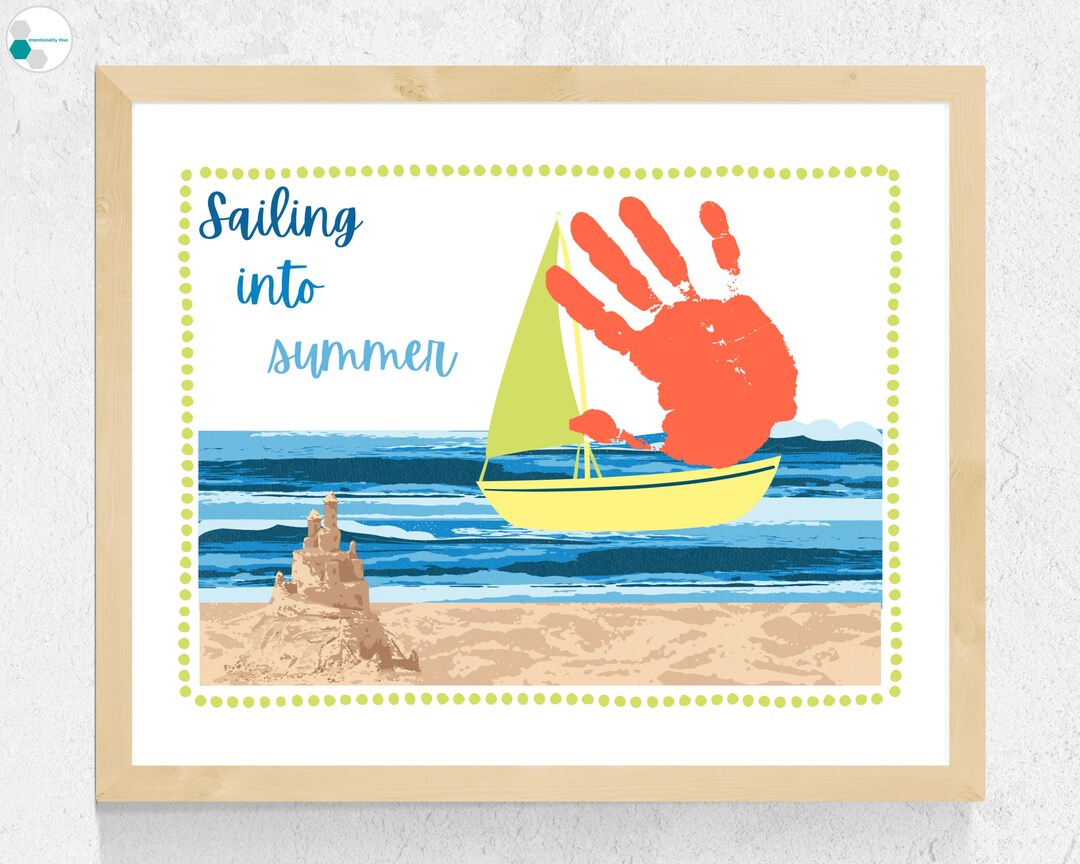 Summer Handprint Craft, Summer Craft for Toddlers Kids, Preschool Beach ...