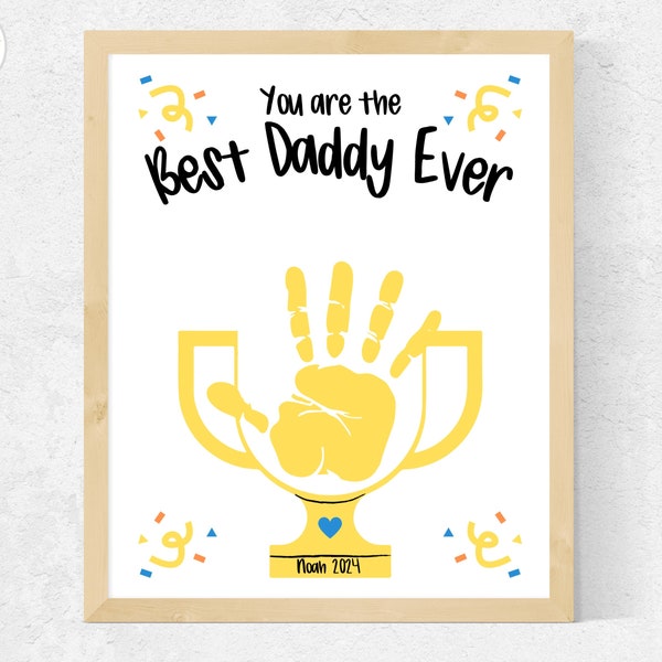 Father Day Handprint - Etsy