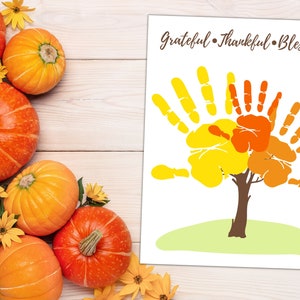 Autumn Tree Handprint Art Printable Fall Craft for Toddlers - Etsy