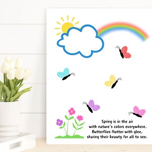 Fingerprint Butterfly Spring Craft for Preschool Toddlers Kids, Spring ...