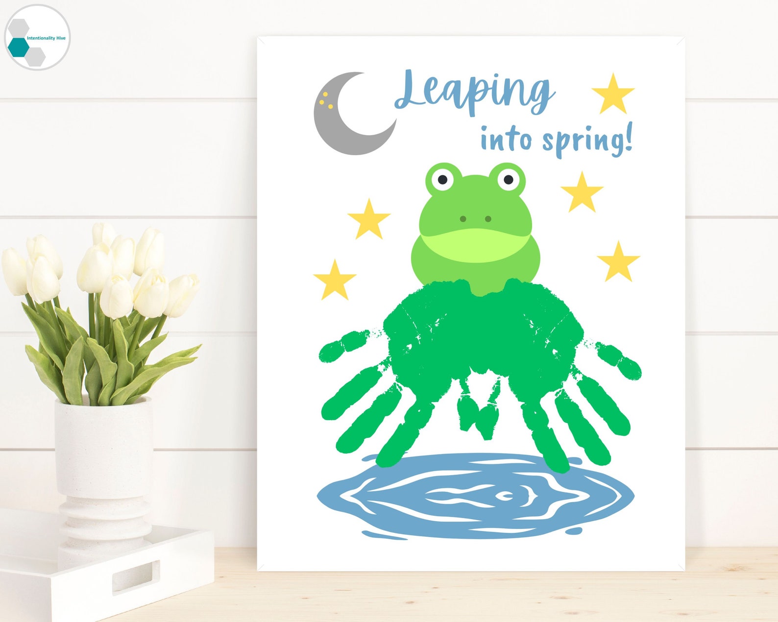 Spring Frog Handprint Craft for Toddlers Preschool Kids - Etsy