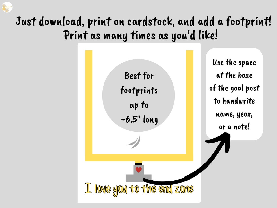 Football Dad Footprint Craft Father's Day Football Gift for Dad From ...
