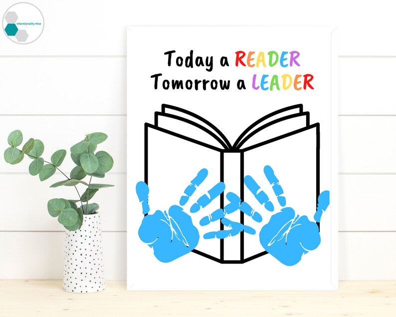 Today a Reader Handprint Art | Back to School Handprint for Kids ...