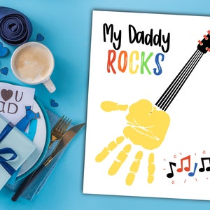 Dad Handprint Craft Printable, 1st Father's Day Daddy Craft Preschool ...