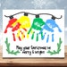 Christmas Lights Handprint Art Craft, Merry and Bright Handprint ...