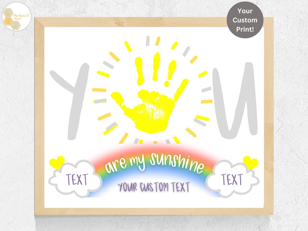 Personalized Sunshine Handprint Art: DIY Mom Gift (digital Download) - Etsy