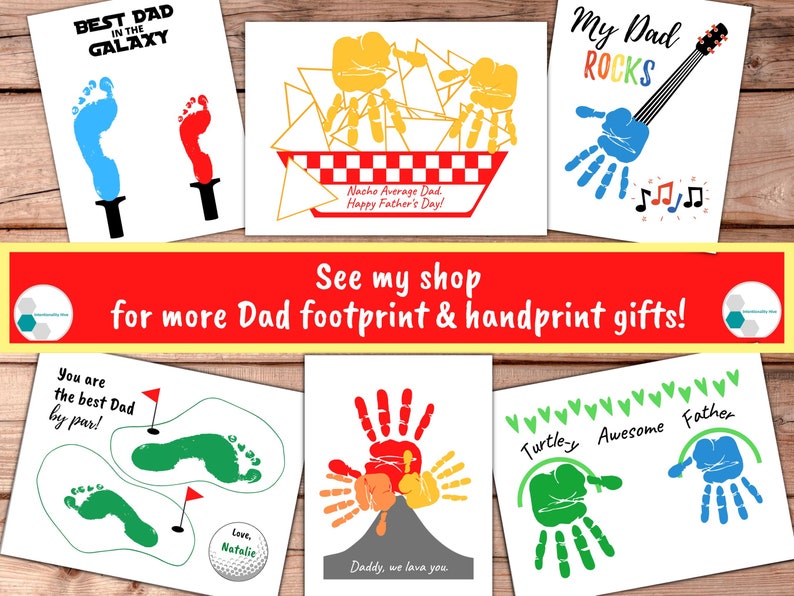 Father's Day Tie Footprint Craft Printable Footprint Art - Etsy