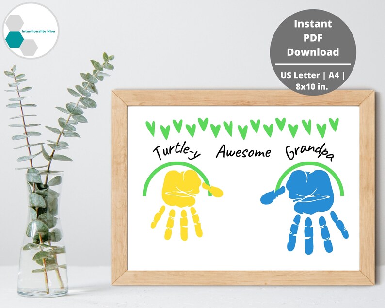 Grandpa Printable Handprint Craft Father's Day Handprint | Etsy