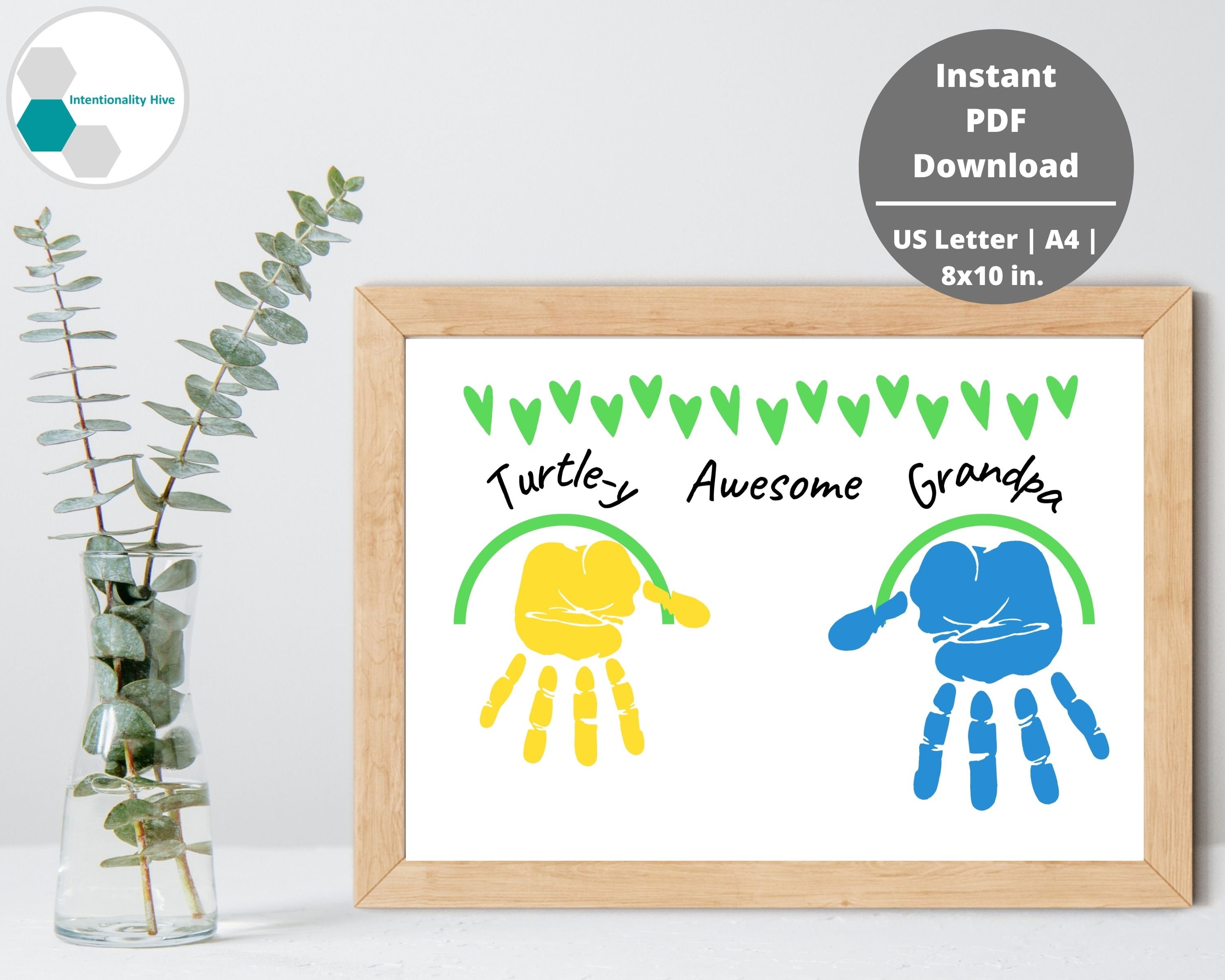 Grandpa Printable Handprint Craft Father's Day Handprint | Etsy