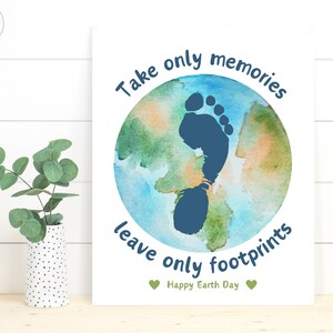 Earth Day Handprint Footprint Art Crafts Bundle, Handprint Earth Day ...