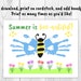 Summer Handprint Art Craft, Printable Summer Craft for Toddlers, Bee ...