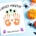 Monster Halloween Handprint Art Craft, Happy Halloween Footprint Art ...