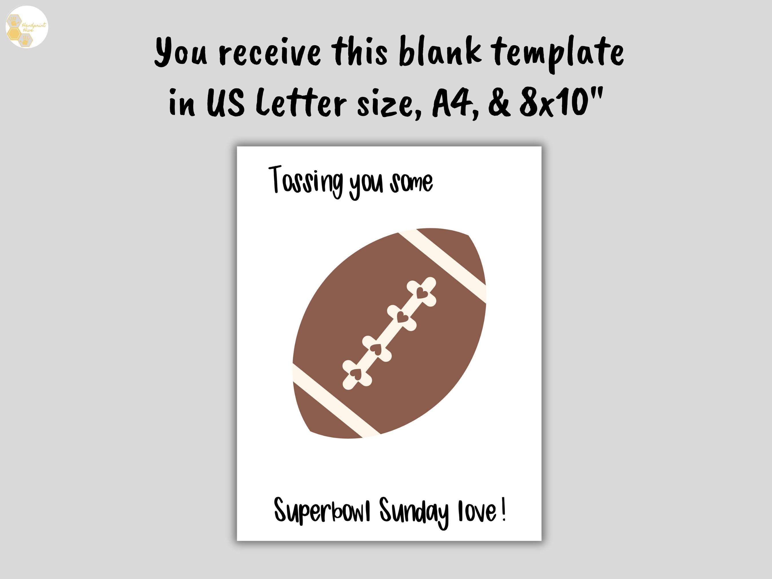Superbowl Handprint Art Craft, Superbowl Baby, 2025 Superbowl Sunday ...