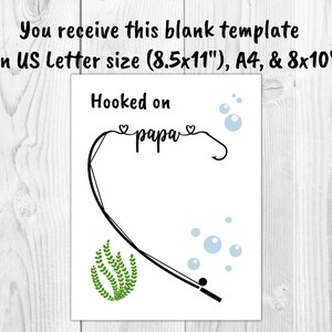 Hooked on Papa Handprint Art Gift, Papa Father's Day Craft, Papa ...