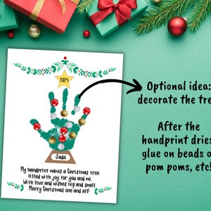 Christmas Tree Handprint Art Poem, Handprint Christmas Craft for ...