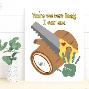 Tool Dad Handprint Footprint Art Craft Bundle, Father's Day Handprint ...