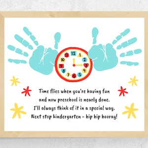 Preschool Graduation Handprint, Last Day of Preschool Gifts, End of ...