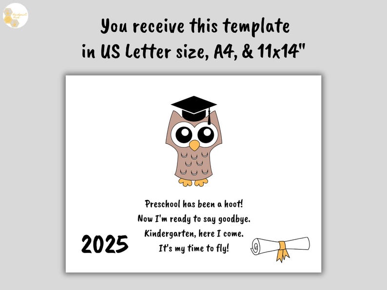 Preschool Graduation Handprint Art Poem, 2026 Preschool Graduation Gift ...