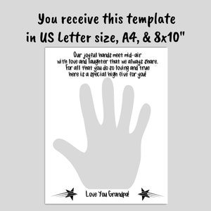 Grandpa Handprint Art Poem High Five, Handprint Craft Grandpa Gift From ...