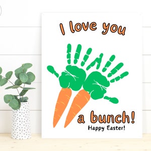 Easter Handprint Footprint Art Bundle, Easter Preschool Crafts, Happy ...