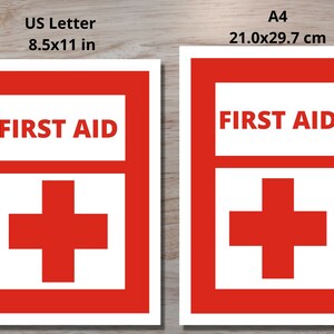 First Aid Sign Printable Safety Sign PDF Instant Digital - Etsy UK