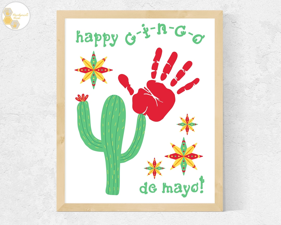 Cinco De Mayo Handprint Art Craft, Cinco De Mayo Craft for Kids Baby ...